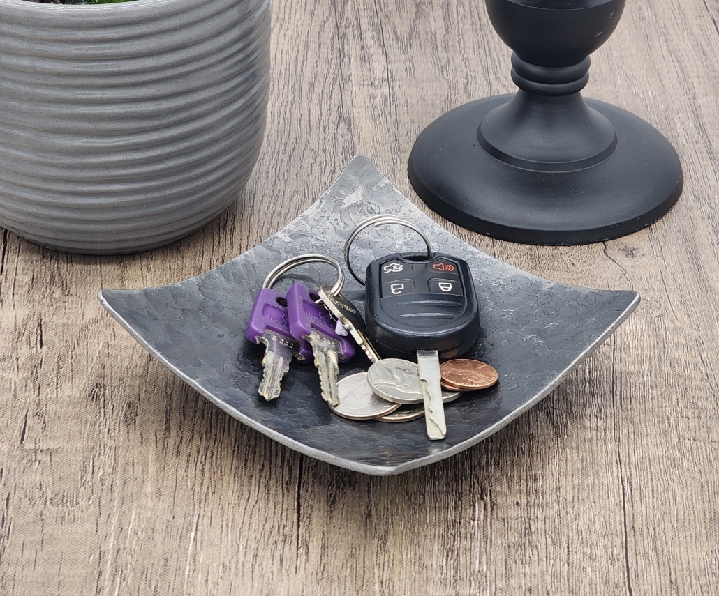 Hand-Forged Square Iron Catch-All Dish – Modern Form with Rustic Soul ...